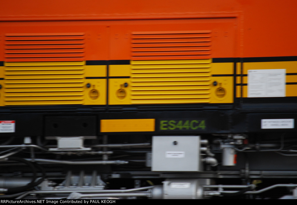 BNSF 6780's GE Locomotive Data Plate.